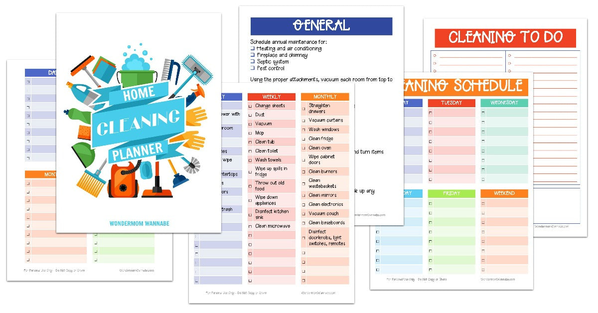 Home Cleaning Planner Wondermom Shop
