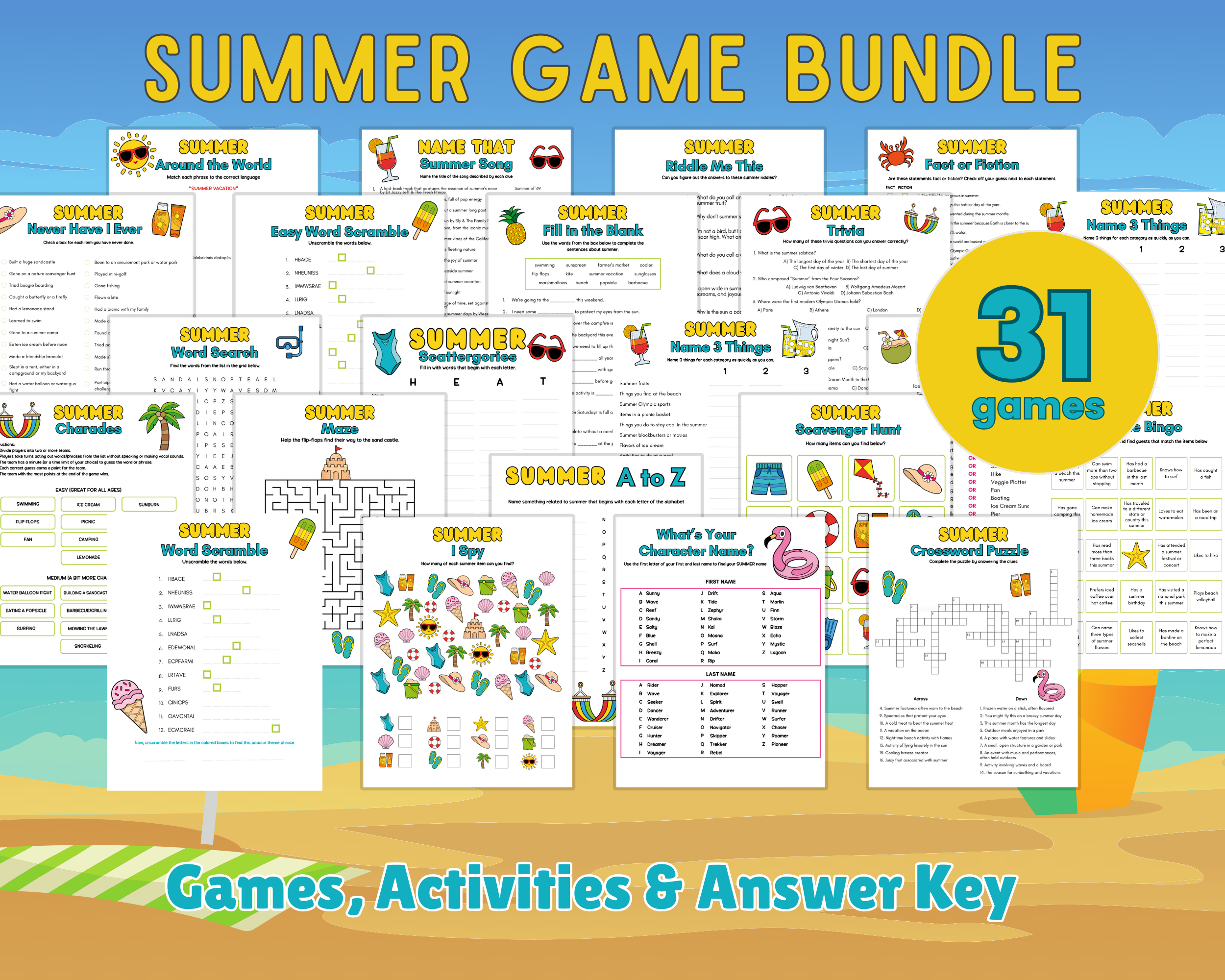 Summer Game Pack – Wondermom Shop
