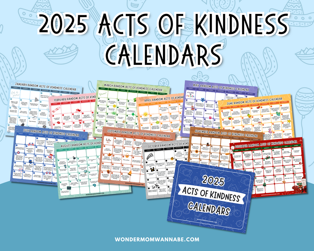 2025 Monthly Acts of Kindness Calendars – Wondermom Shop