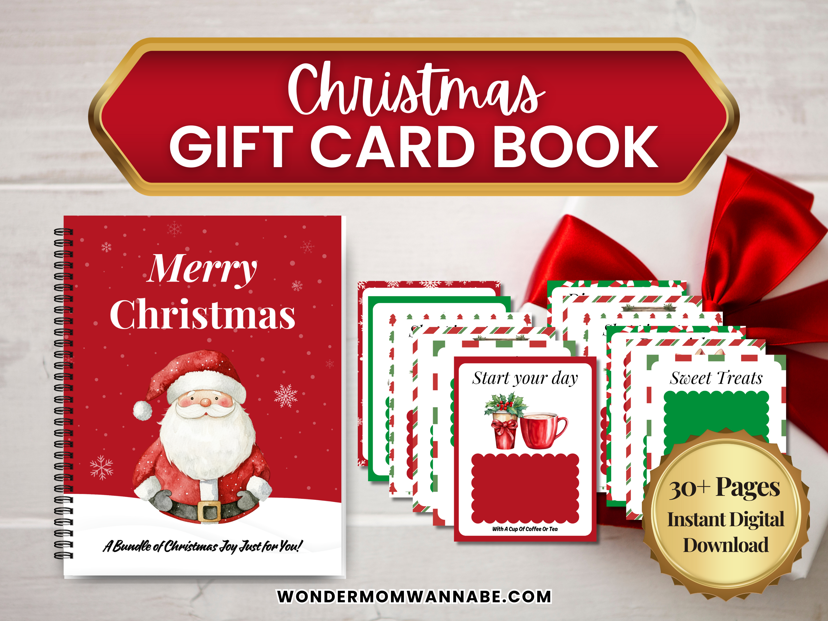 Christmas Gift Card Book Printable | DIY Holiday Gift Idea for Families ...