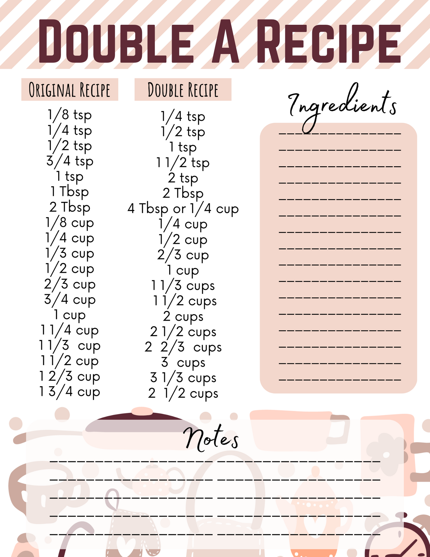 Double a Recipe – Wondermom Shop