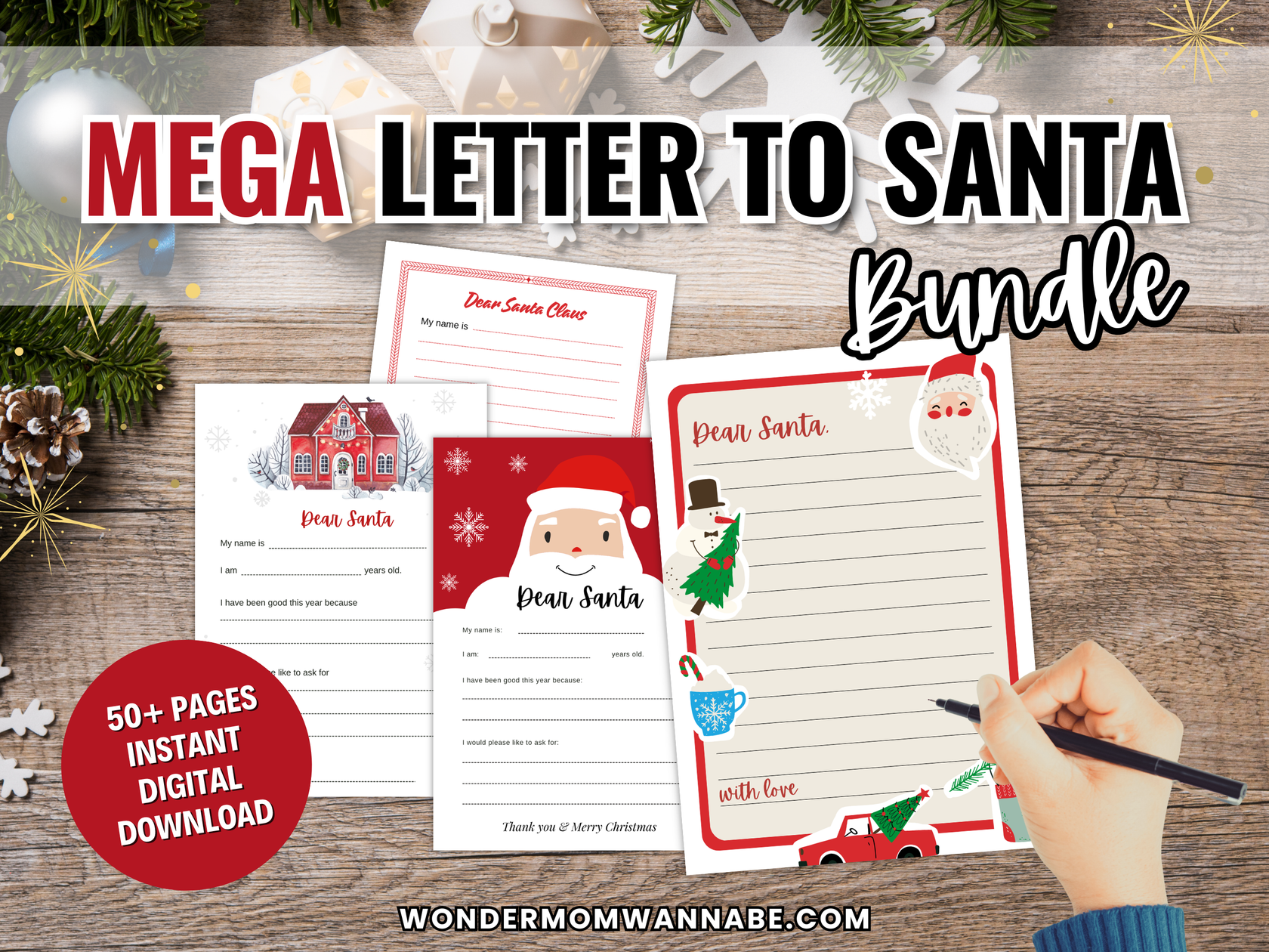 Letter to Santa Bundle Printable | Christmas Wish List Templates for ...