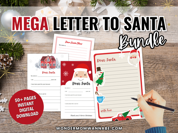 Letter to Santa Bundle Printable | Christmas Wish List Templates for ...