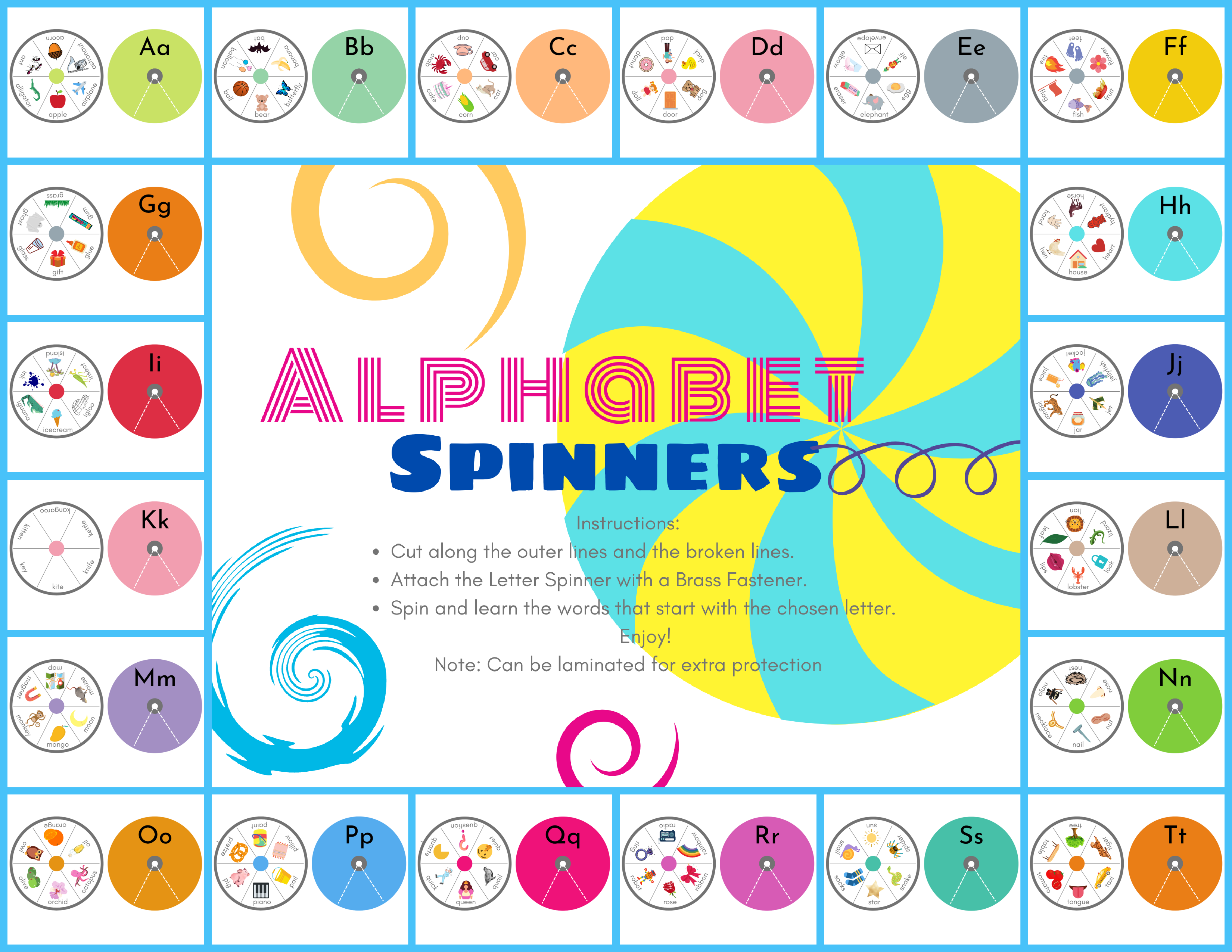Alphabet Spinners – Wondermom Shop