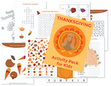 Printable Thanksgiving Activity Book for Kids – Printable Games, Puzzl ...