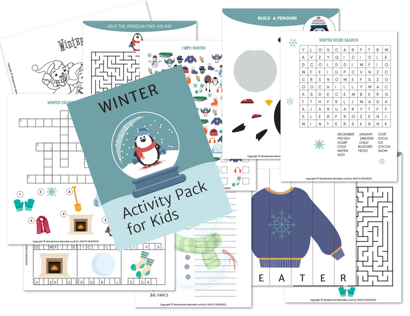 Winter Fun Pack for Kids – Printable Games, Puzzles, Crafts & Winter ...
